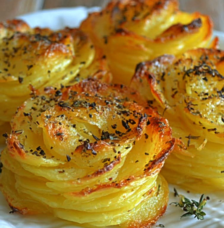 Mille-Feuille de Pommes de Terre Croustillantes - RECETTES FACILES