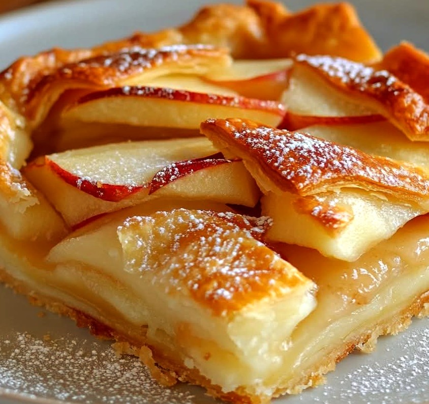Tarte feuilletée aux pommes facile et croustillante - RECETTES FACILES