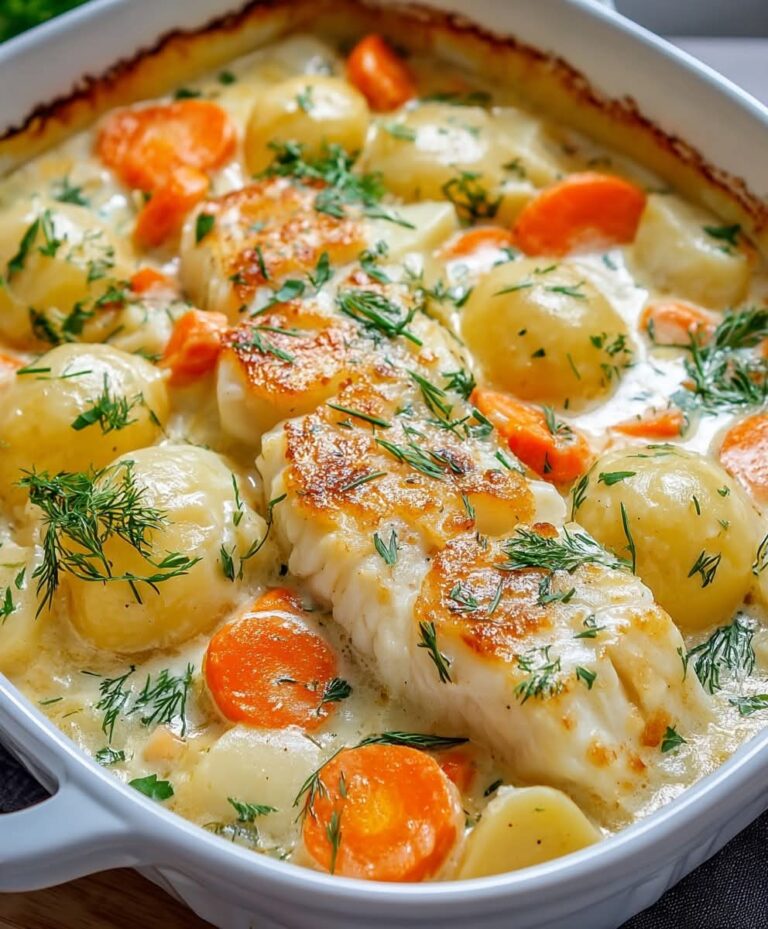 Cassolette de Poisson à la Crème, Pommes de Terre et Légumes - RECETTES ...
